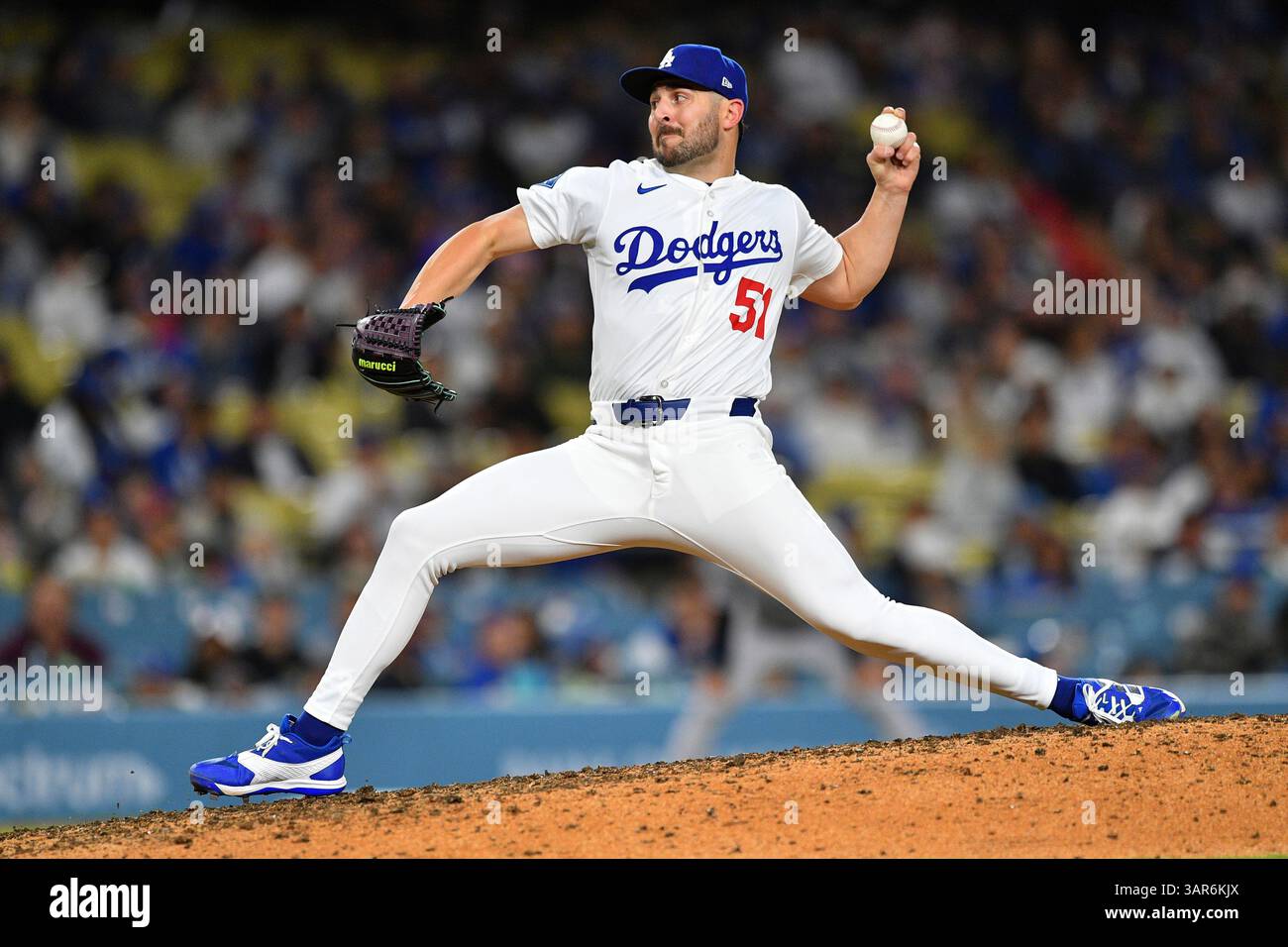 LOS ANGELES, CA - APRIL 16: Los Angeles Dodgers pitcher Alex Vesia (51 ...