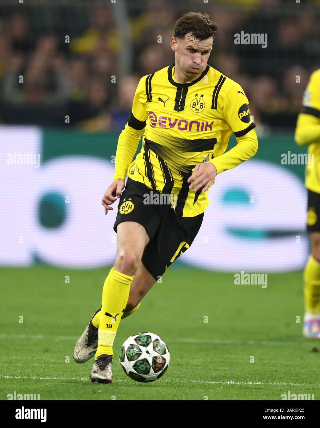 DORTMUND, GERMANY - APRIL 15: Pascal Gross of Borussia Dortmund e ...