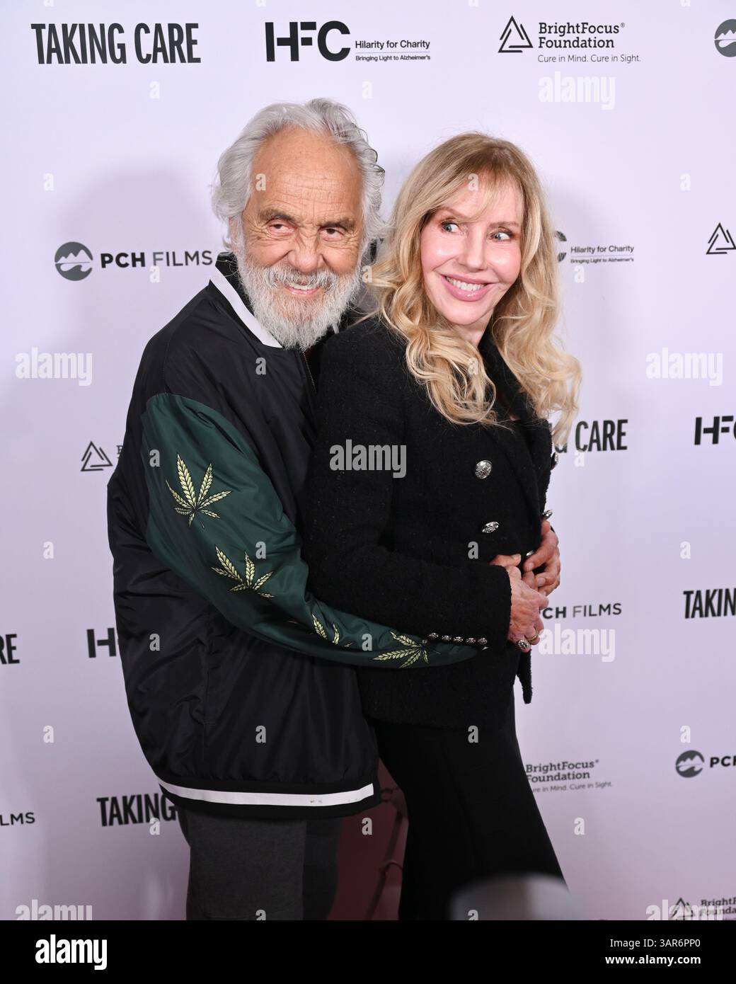 Los Angeles, CA USA - April 16, 2025: Tommy Chong, Shelby Chong attends ...