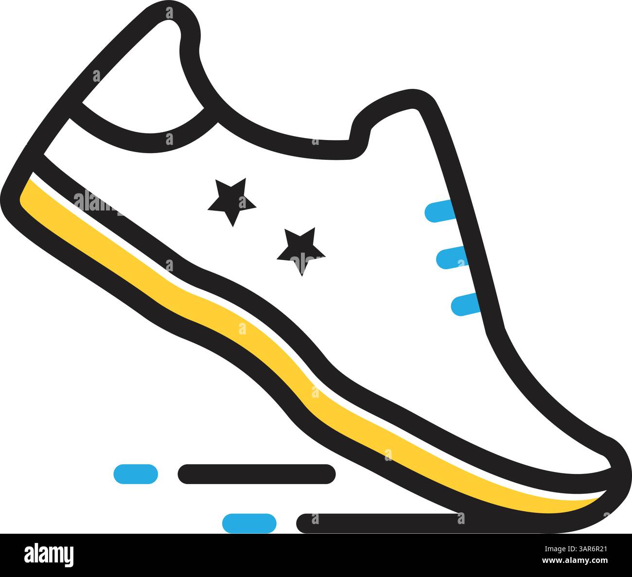 Running trainers illustration Cut Out Stock Images & Pictures - Alamy