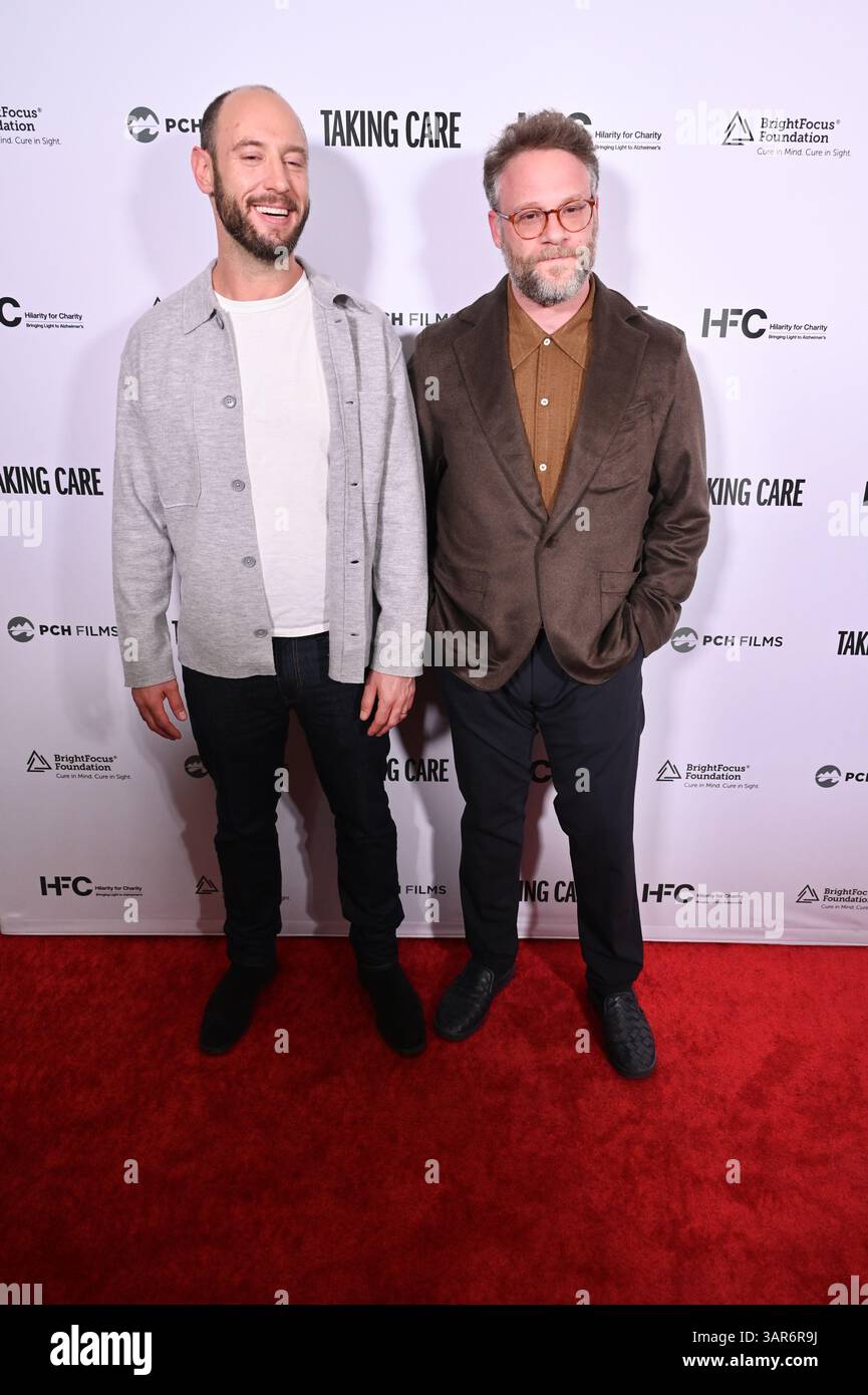 Los Angeles, CA USA - April 16, 2025: Evan Goldberg, Seth Rogen attends ...