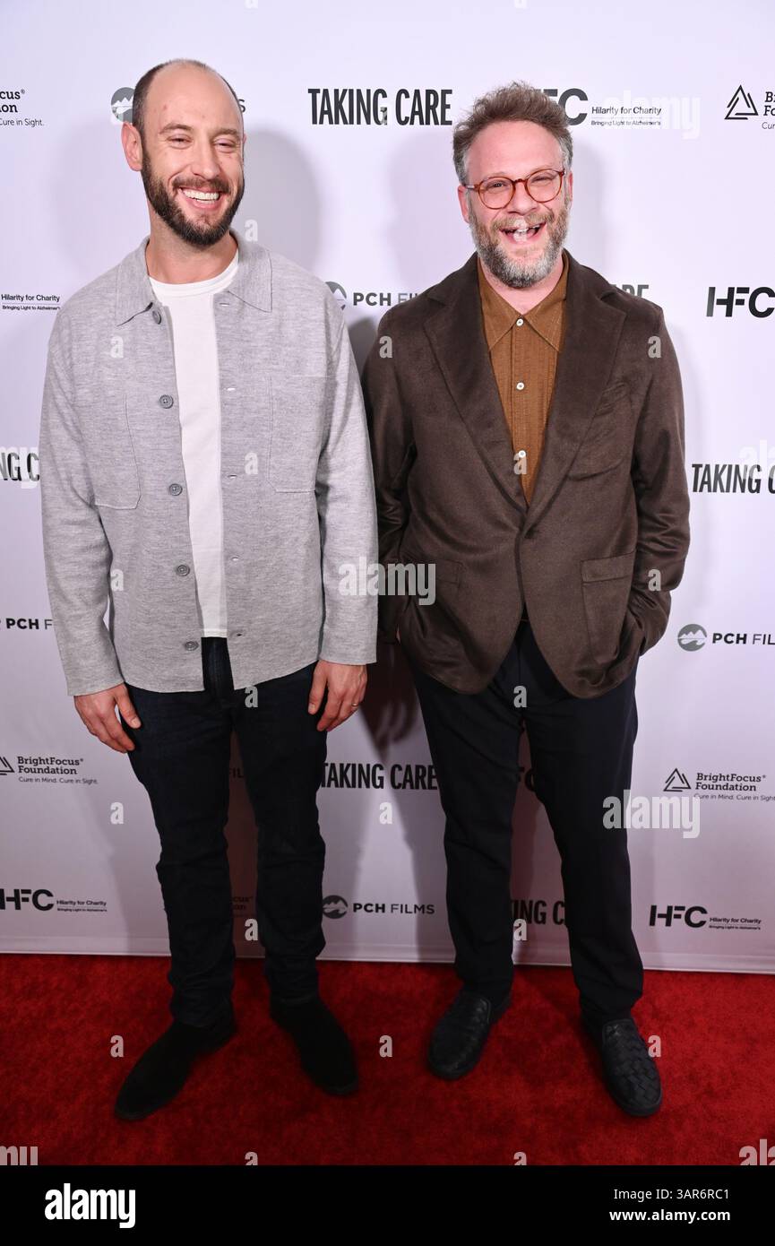 Los Angeles, CA USA - April 16, 2025: Evan Goldberg, Seth Rogen attends ...