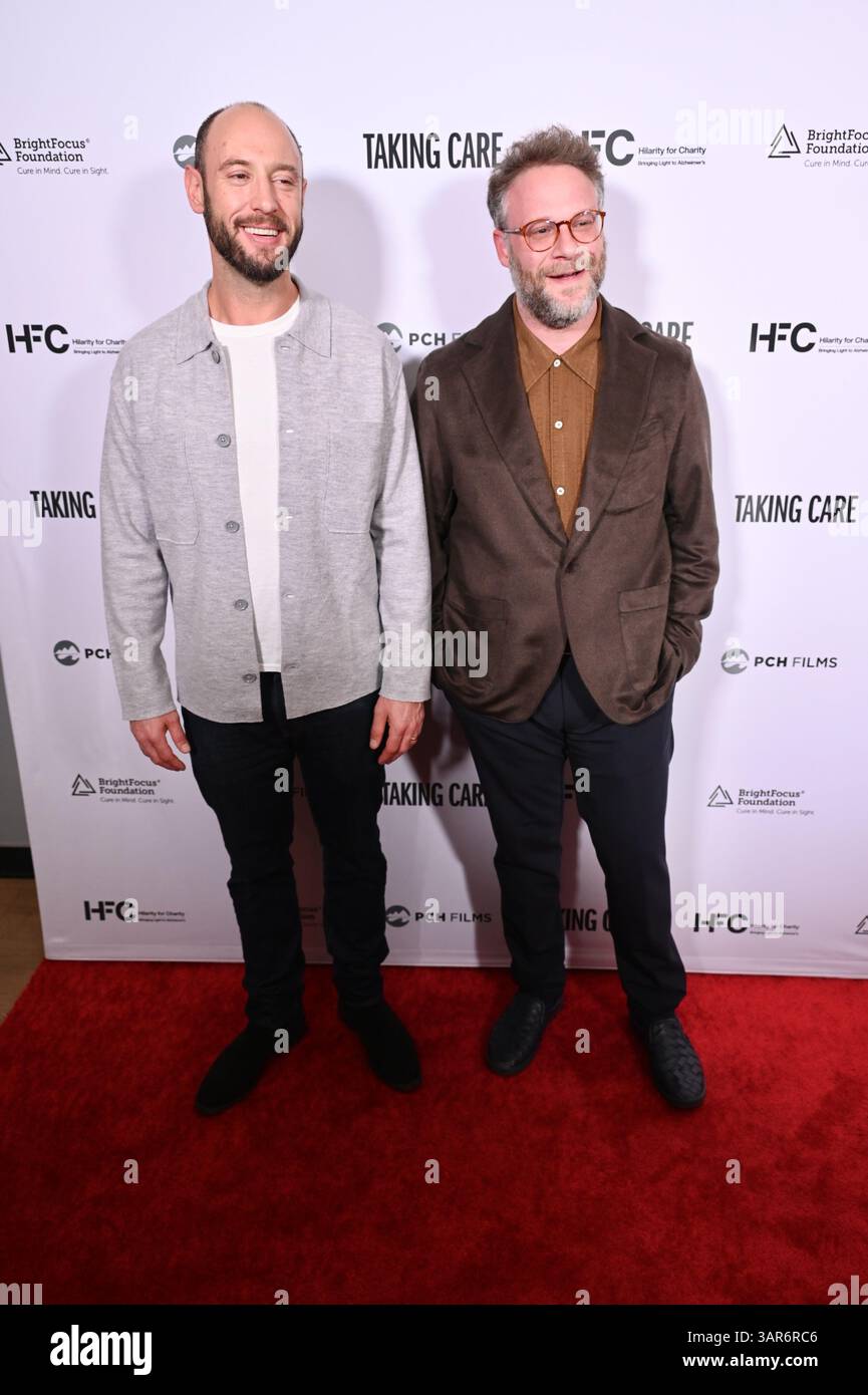 Los Angeles, CA USA - April 16, 2025: Evan Goldberg, Seth Rogen attends ...