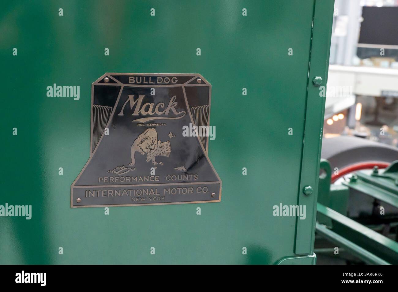 NEW YORK, NEW YORK - APRIL 16: A 1925 Mack Truck AB-514884 seen during ...