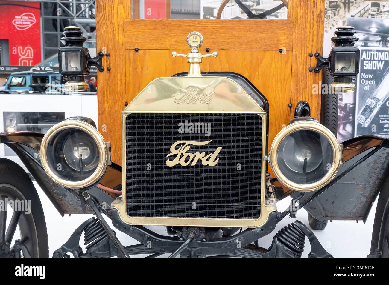 NEW YORK, NEW YORK - APRIL 16: A 1910 Ford Model T Depot Hack seen ...
