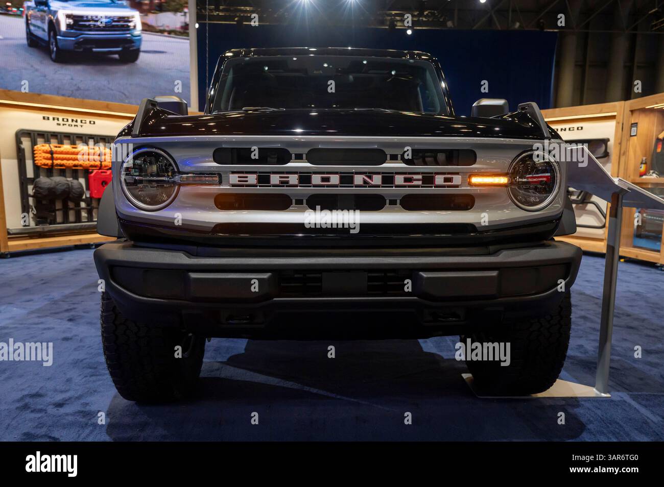 NEW YORK, NEW YORK - APRIL 16: A 2025 Ford Bronco Big Bend Freewheeling ...