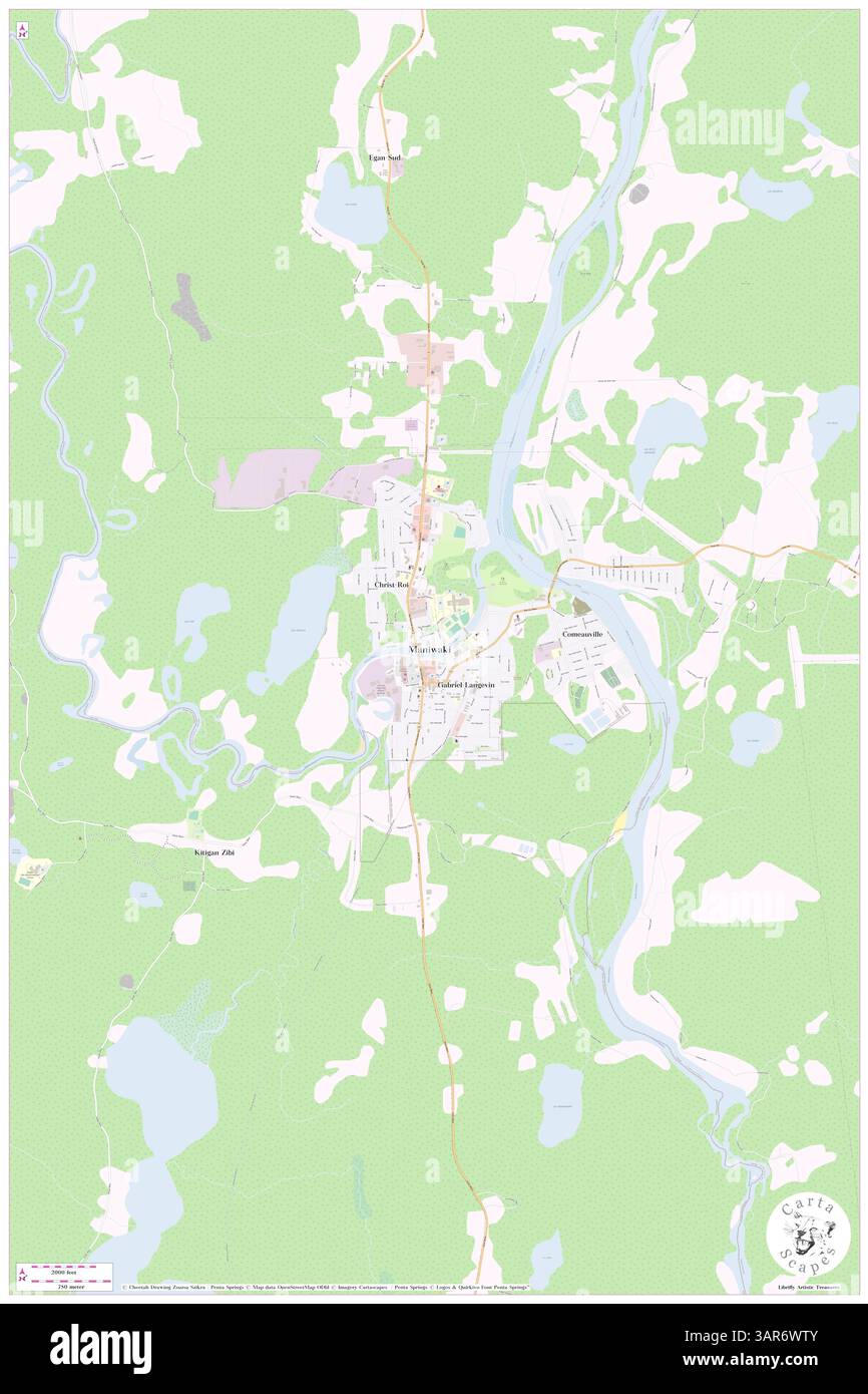 Map of maniwaki quebec hi-res stock photography and images - Alamy