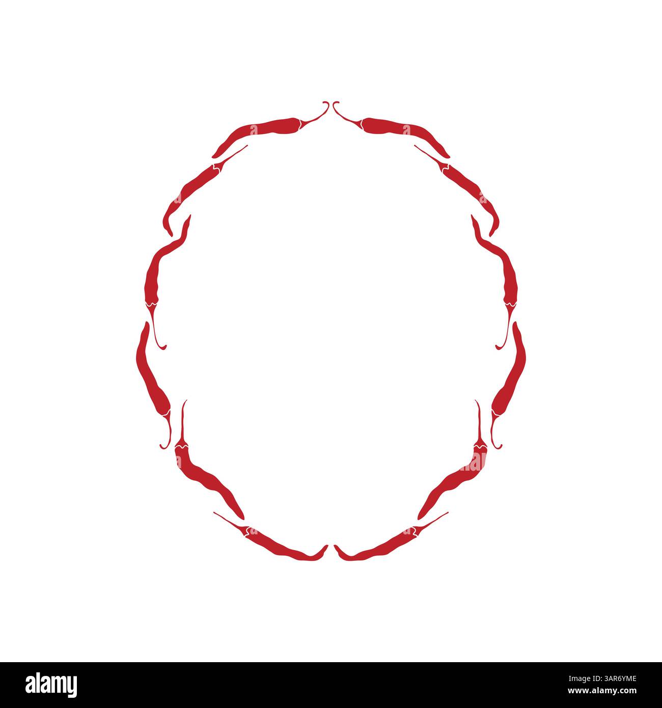 Hot chili peppers frame Cut Out Stock Images & Pictures - Alamy