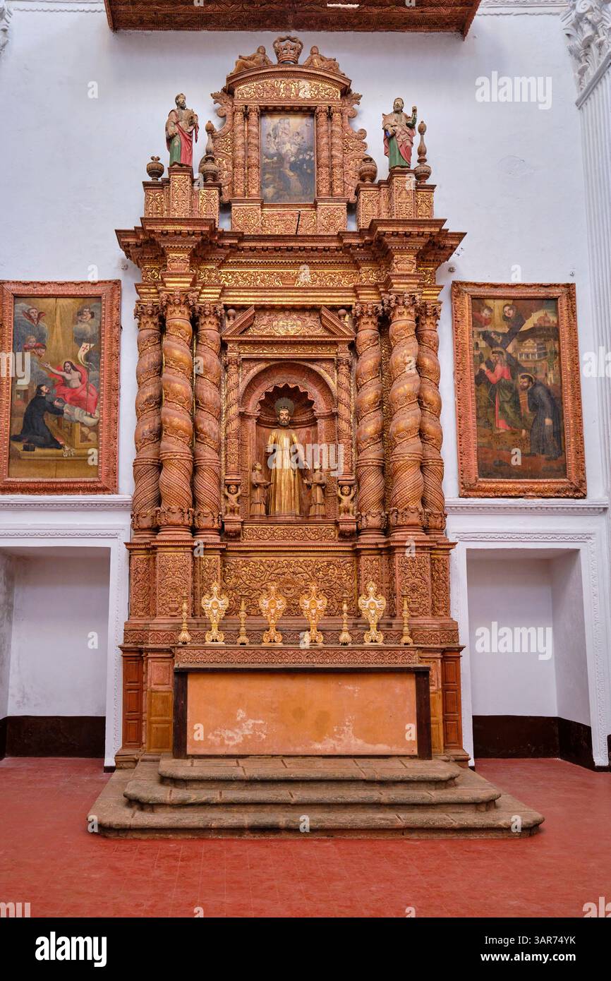 India, state of Goa, Old Goa (Velha Goa), Saint-Cajetan Church Stock ...