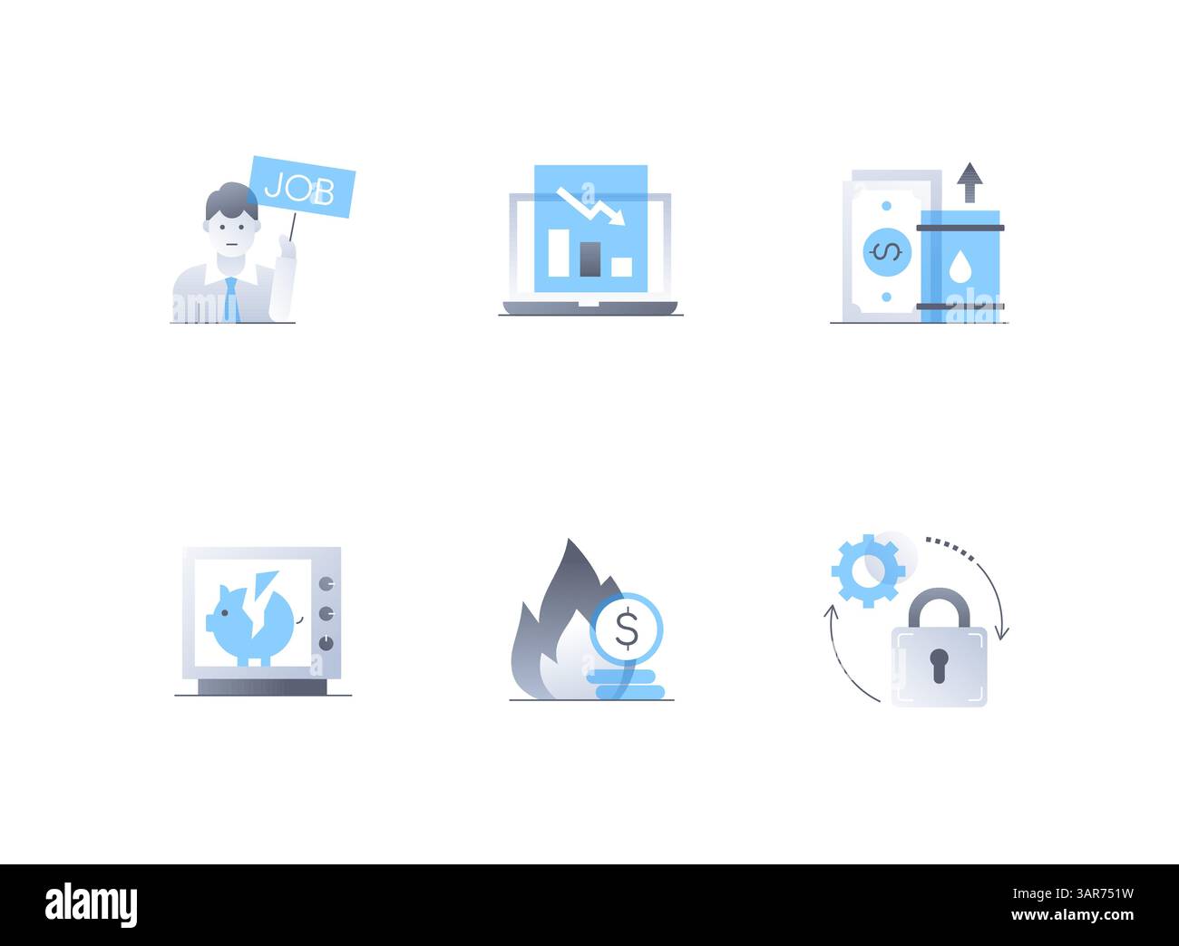 Job loss and unemployment Stock Vector Images - Alamy