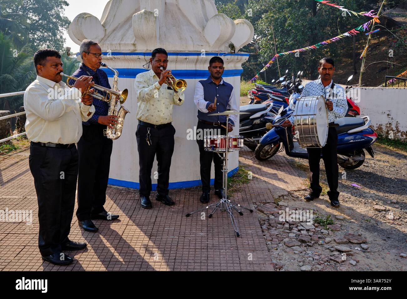 India, Goa state, Nerul, Reis Magos church, Epiphany celebration ...