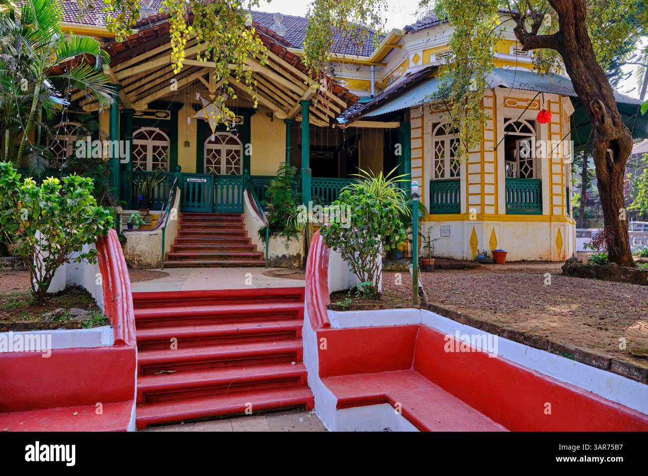 India, state of Goa, Old Goa (Velha Goa), colonial house, Residence ...