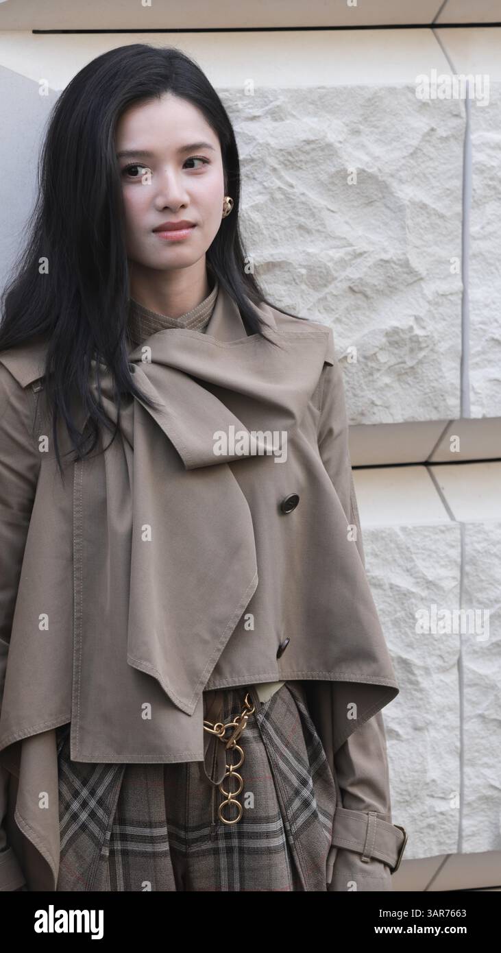 Chinese actress Zhang Jingyi attends an activity in Wuhan City, central China's Hubei Province ...