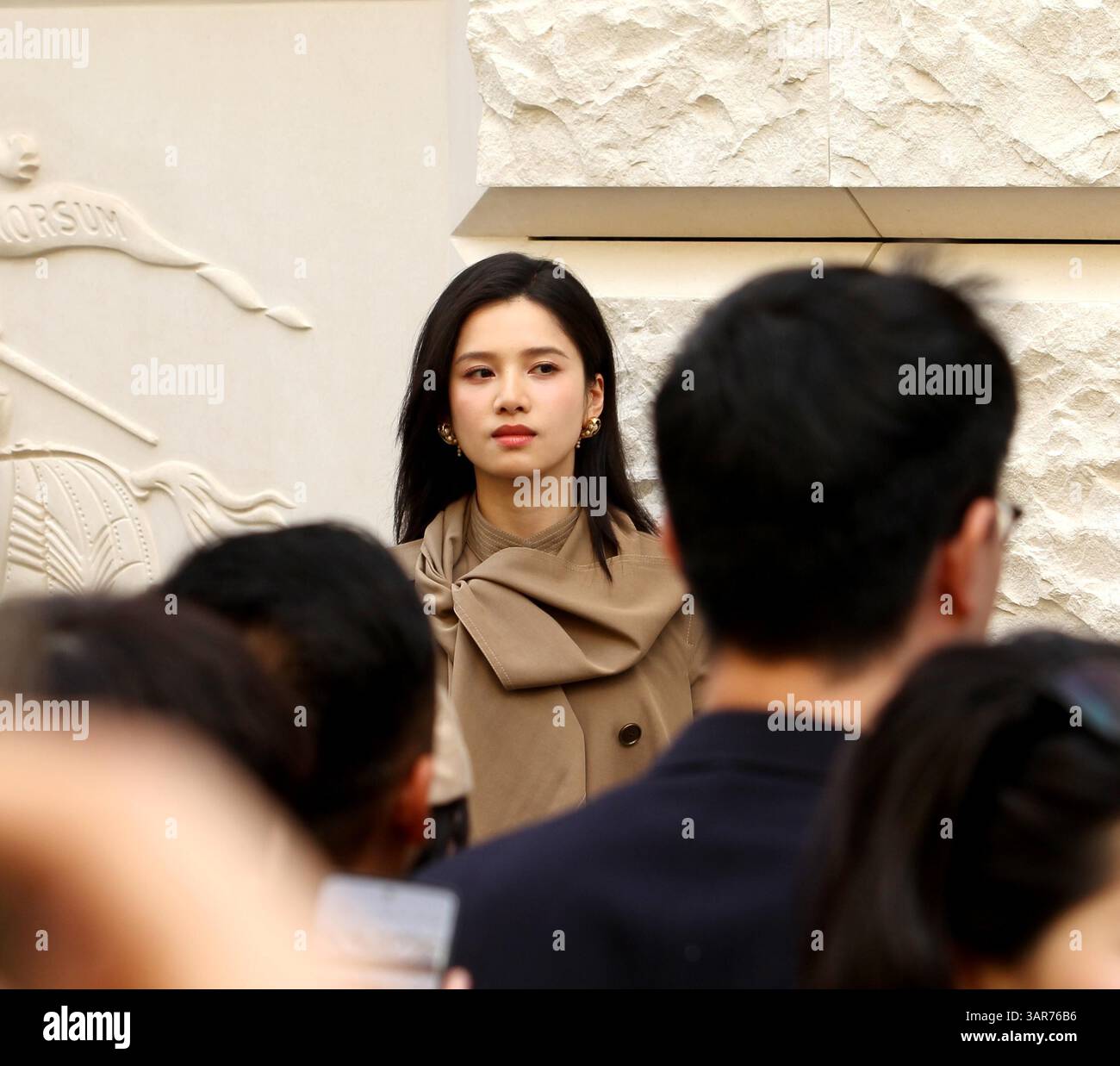 Chinese actress Zhang Jingyi attends an activity in Wuhan City, central China's Hubei Province ...