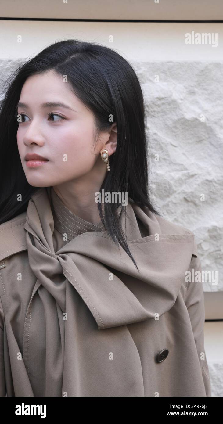 Chinese actress Zhang Jingyi attends an activity in Wuhan City, central China's Hubei Province ...