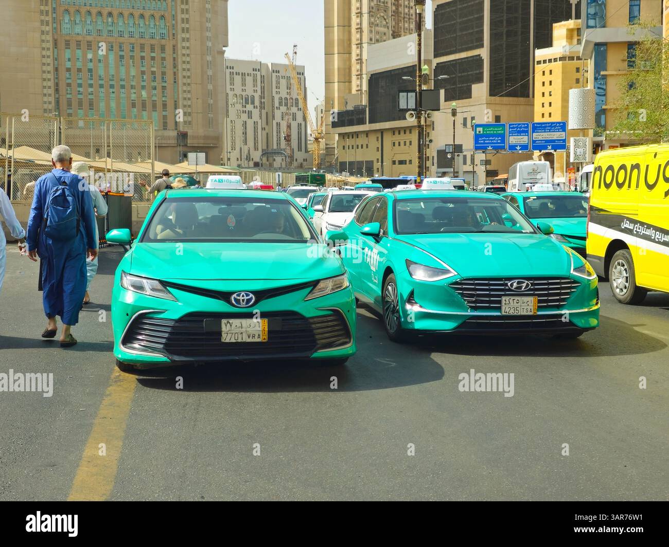 Mecca, Saudi Arabia, June 11 2024: Mecca Makkah Taxi, used to transport ...