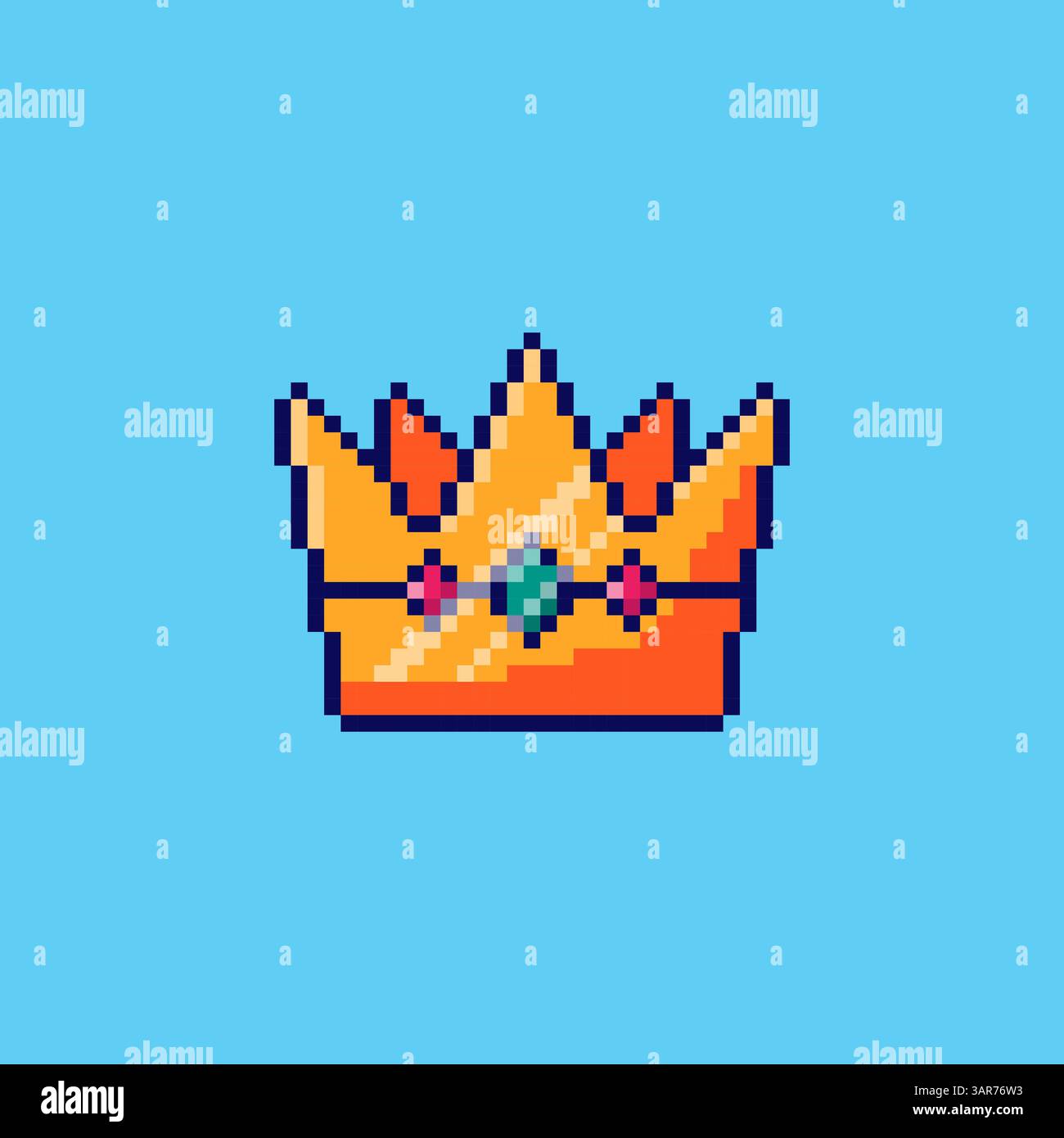 Pixel art crown game asset design Stock Vector Image & Art - Alamy