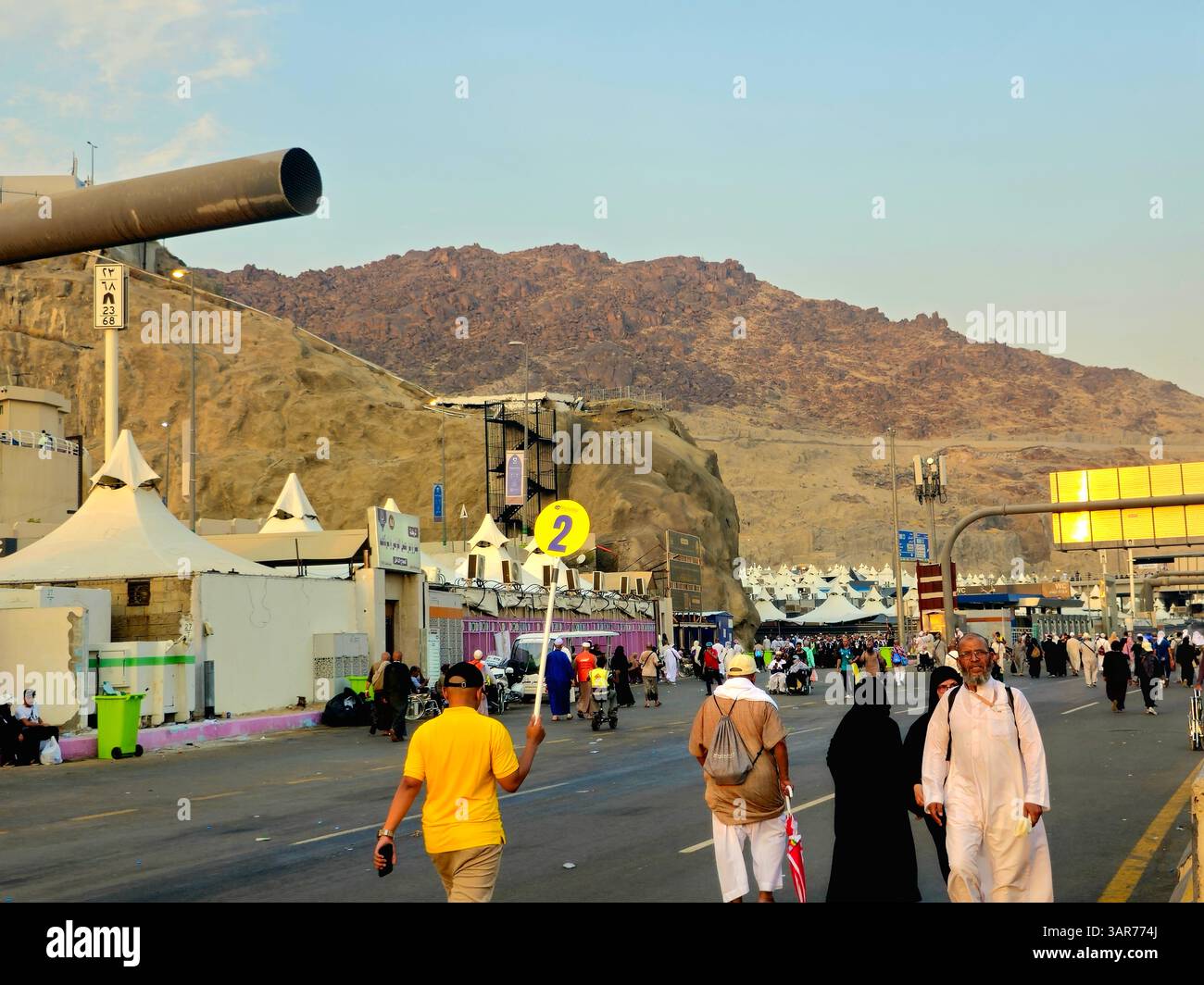 Mina, Saudi Arabia, June 18 2024: Mina, Muna, or the city of tents, the ...