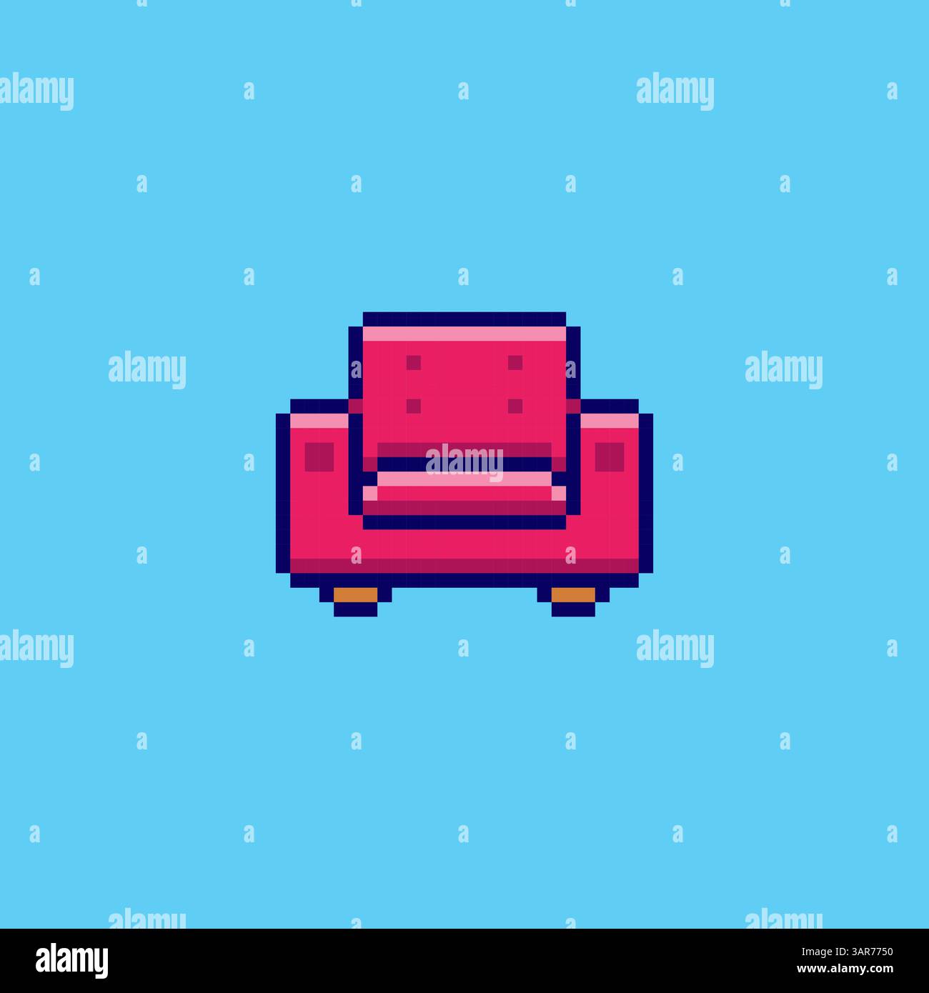 Pixel art sofa game asset design Stock Vector Image & Art - Alamy