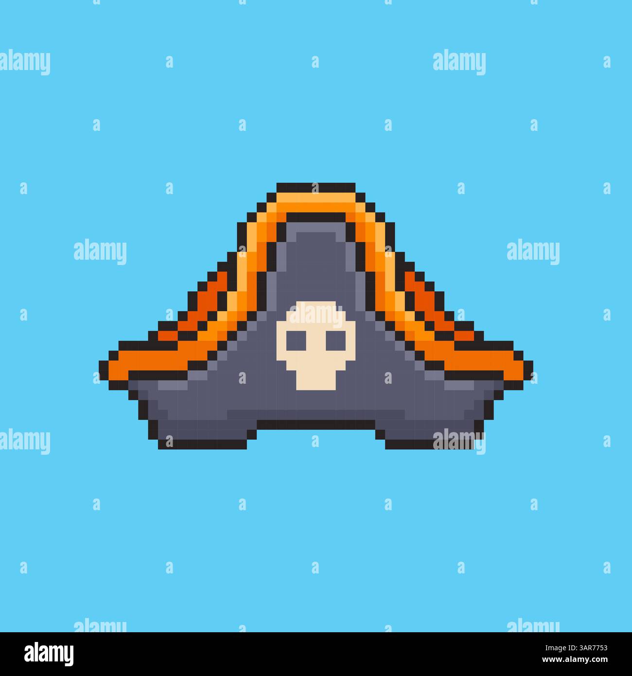 Pixel art Pirate Hat game asset design Stock Vector Image & Art - Alamy