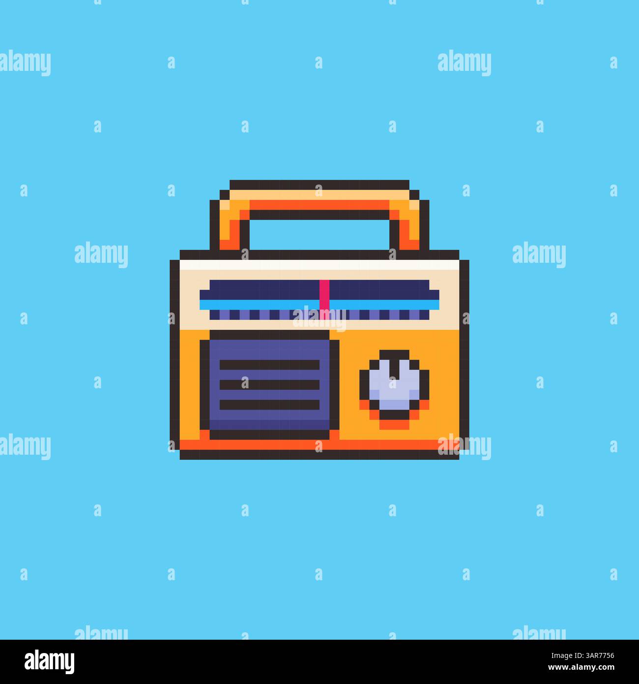 Pixel art electronic radio game asset design Stock Vector Image & Art - Alamy