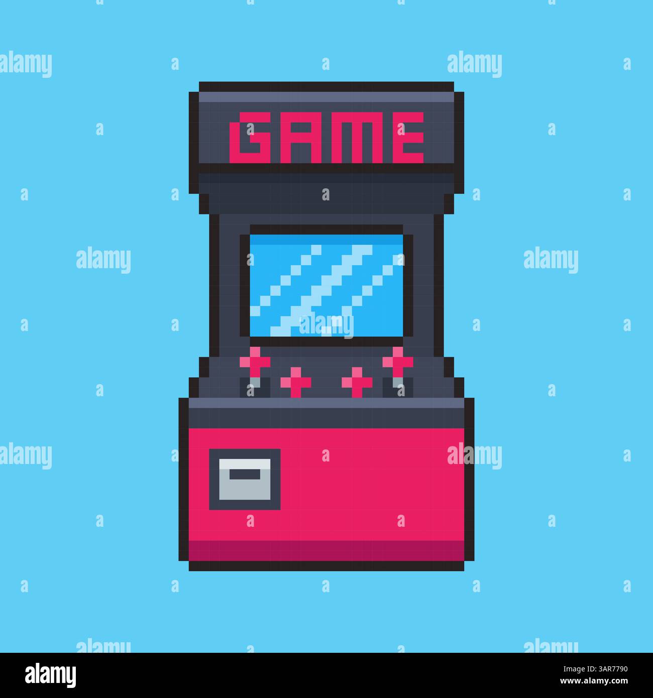 Neon arcade console Stock Vector Images - Alamy