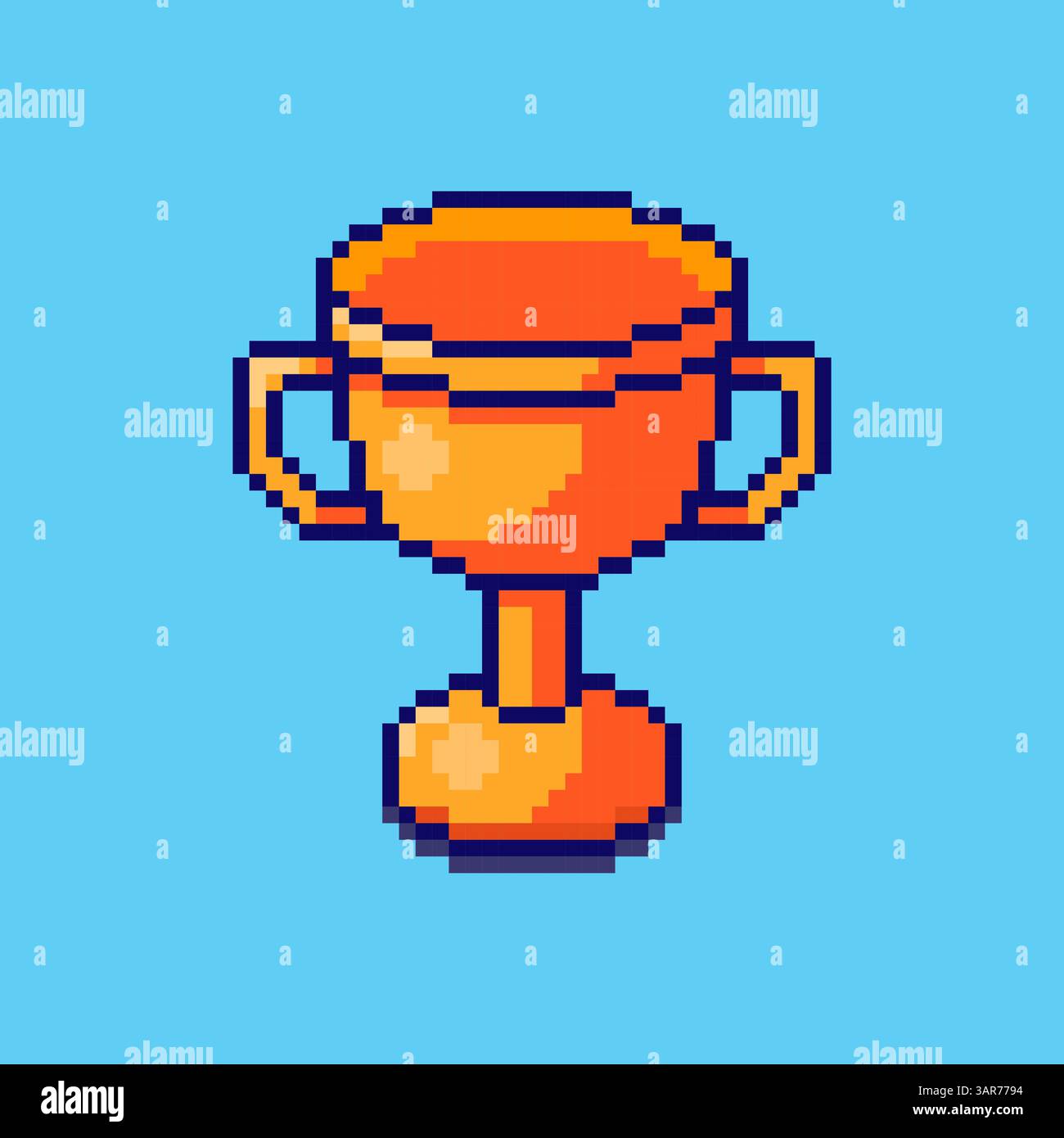 Pixel art Trophy game asset design Stock Vector Image & Art - Alamy