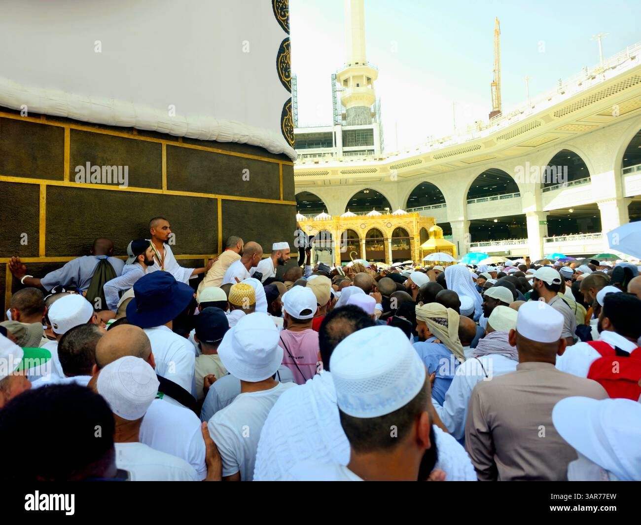 Mecca, Saudi Arabia, June 21 2024: The Kaaba in Ihram Kiswa which is ...