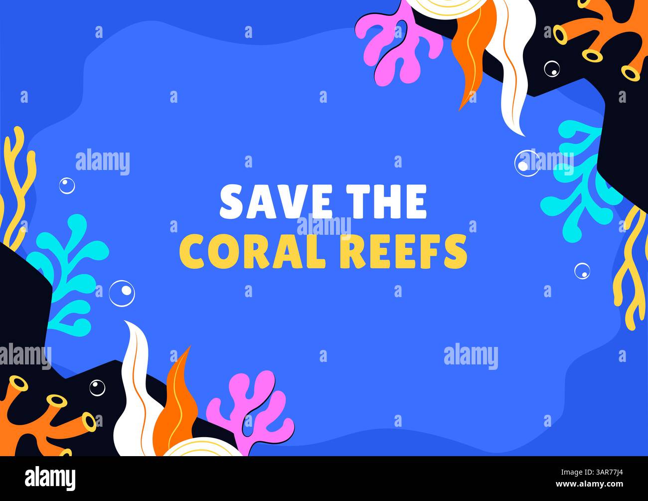 World Reef Day Graphic Template Featuring Underwater Life and Coral ...