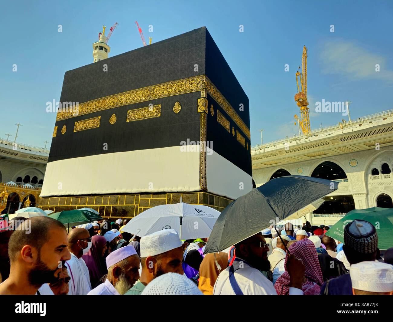 Mecca, Saudi Arabia, June 21 2024: The Kaaba in Ihram Kiswa which is ...