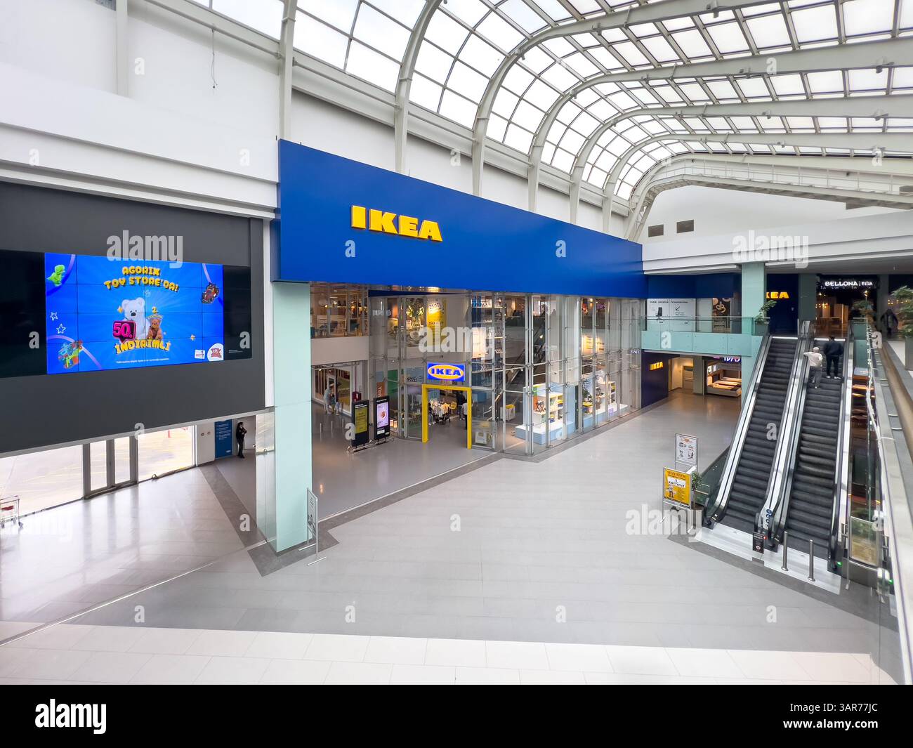 Antalya, Turkey - March 31, 2025: Ikea logo at the entrance of the Ikea ...