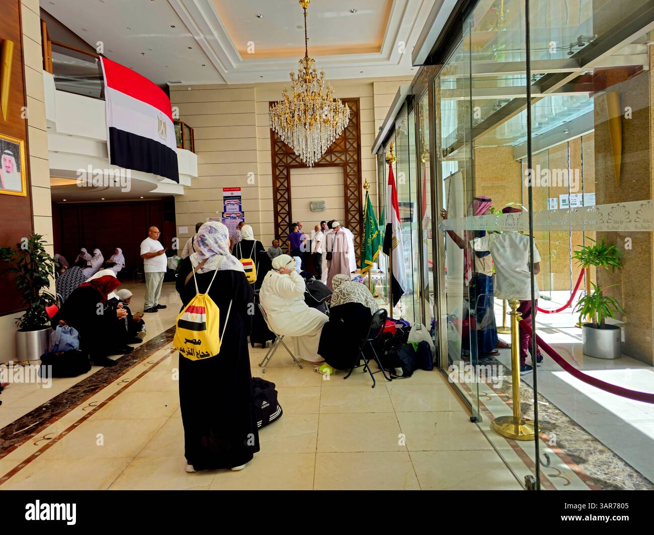 Mecca, Saudi Arabia, June 25 2024: the interior of the Residence Hotel ...