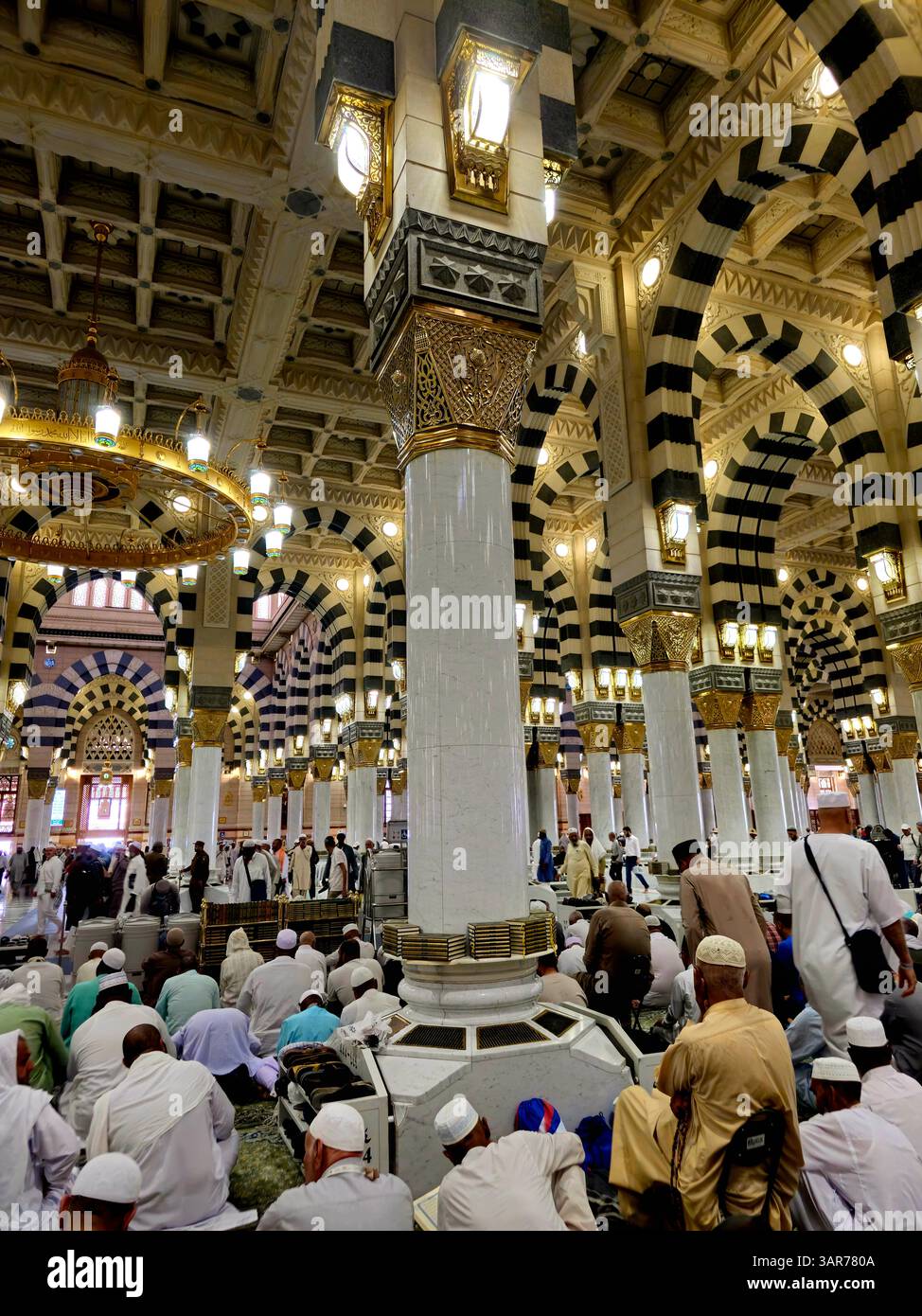 Medina, Saudi Arabia, June 26 2024: The interior of The Prophet's ...