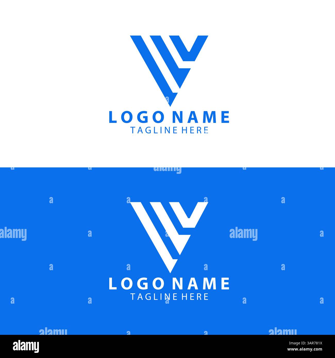 initial letter VVV logo design vector Stock Vector Image & Art - Alamy