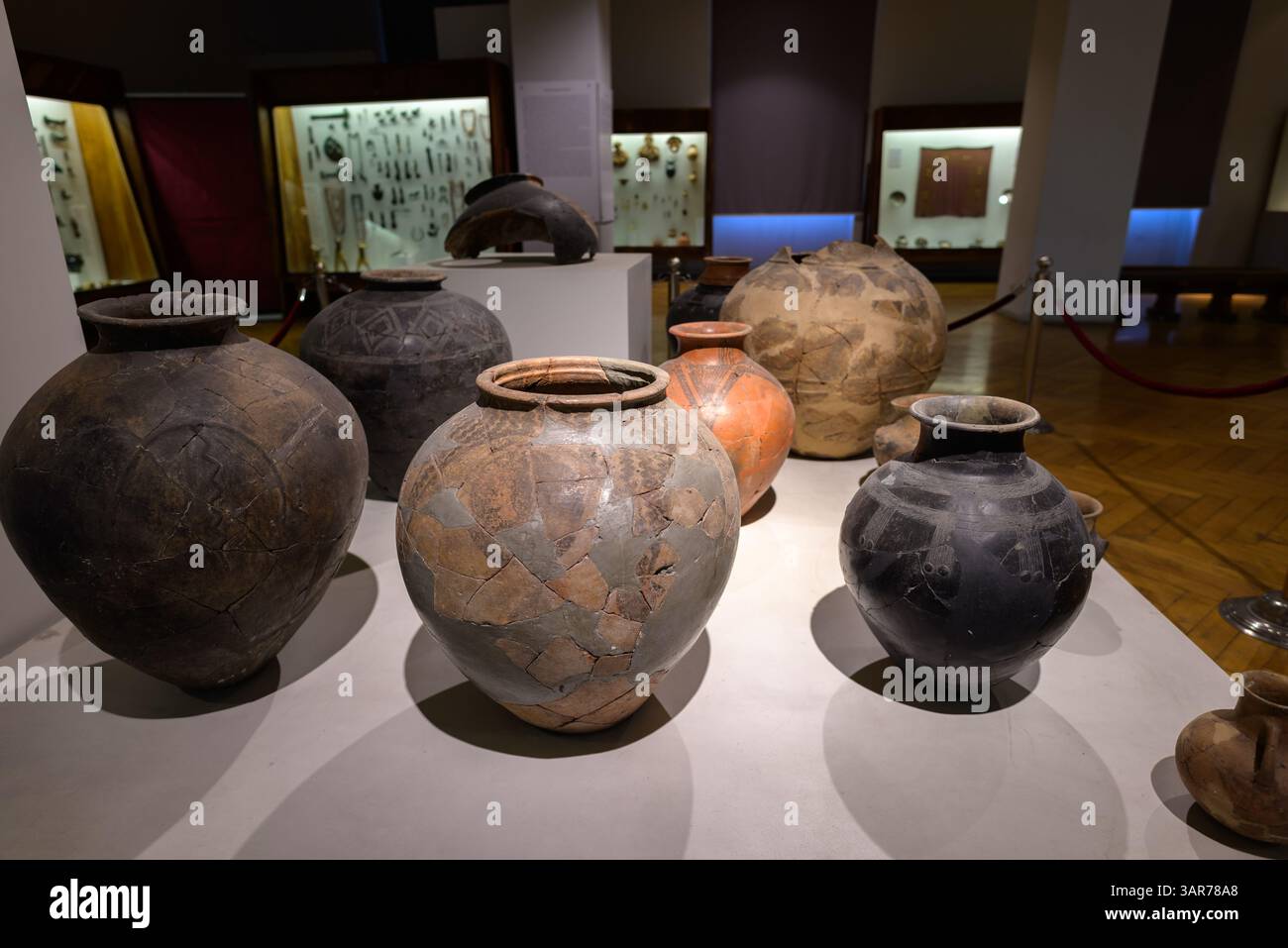 Exhibition of ancient artifacts in Georgian National Museum in Tbilisi, capital of Georgia on 13 ...