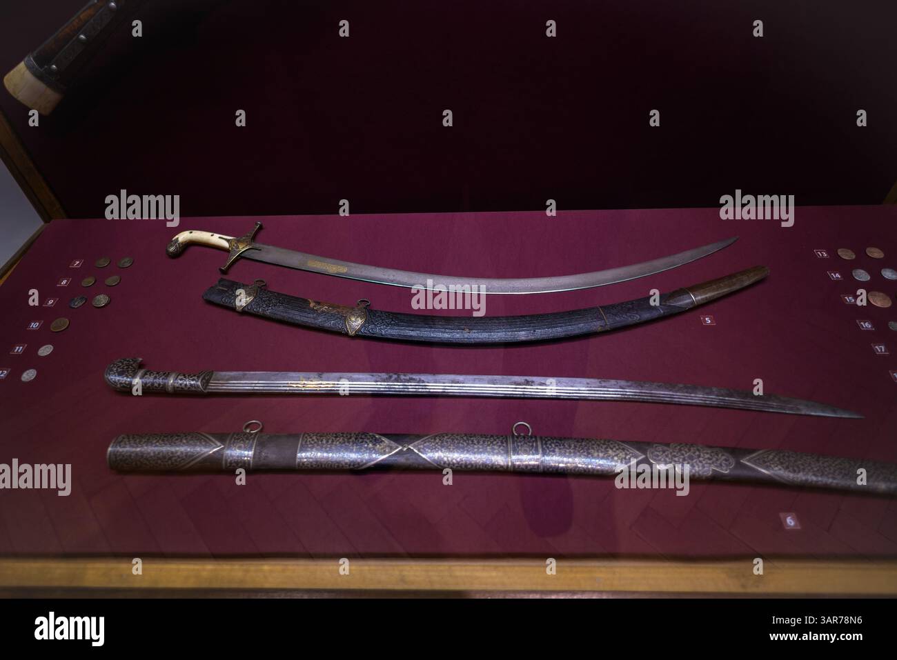 Exhibition of old artifacts, weapons and jewelry in Georgian National ...