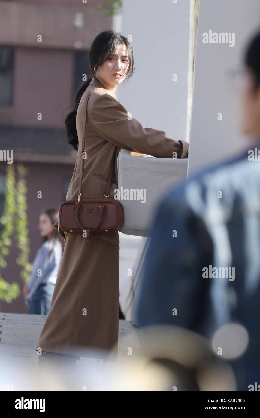 Chinese actress Lu Yuxiao appears in Shanghai, China, 14 April, 2025 ...