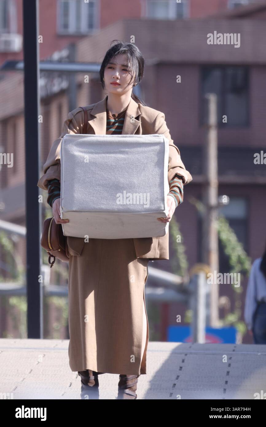 Chinese actress Lu Yuxiao appears in Shanghai, China, 14 April, 2025 ...