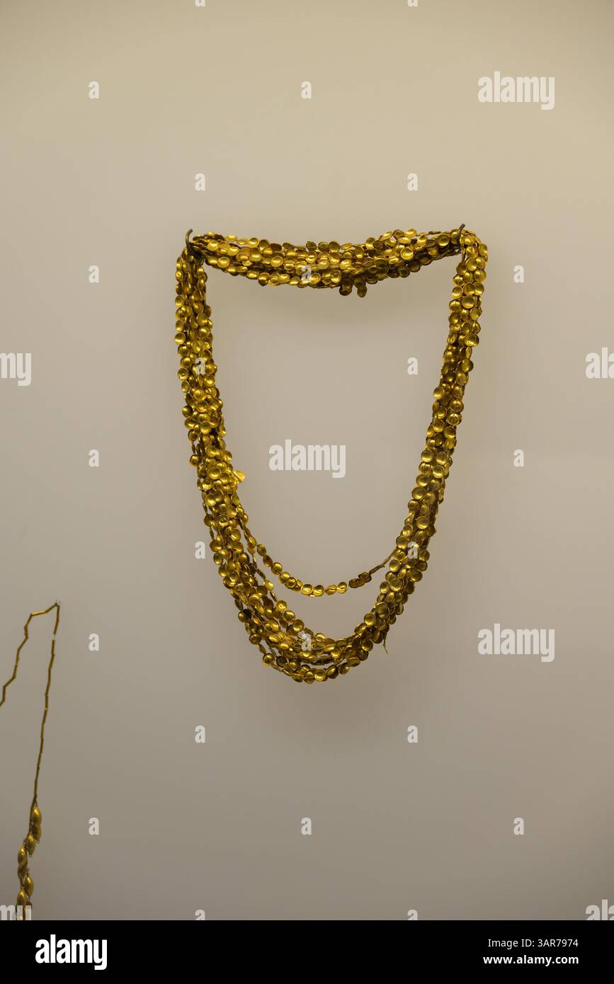 Archaeological Treasury Exhibition of ancient artifacts, gold, silver ...