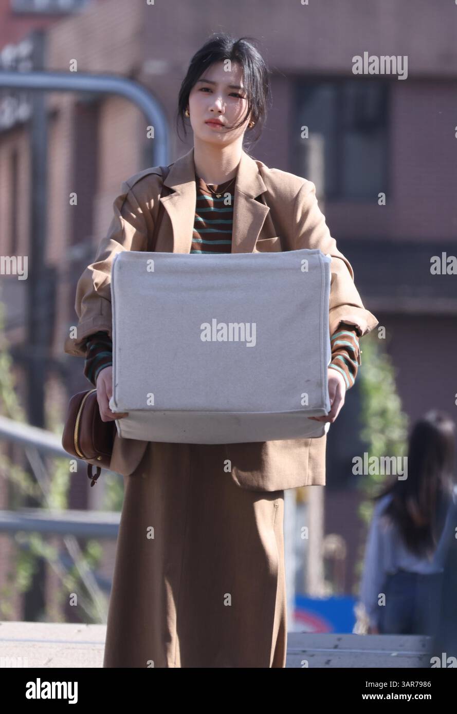 Chinese actress Lu Yuxiao appears in Shanghai, China, 14 April, 2025 ...