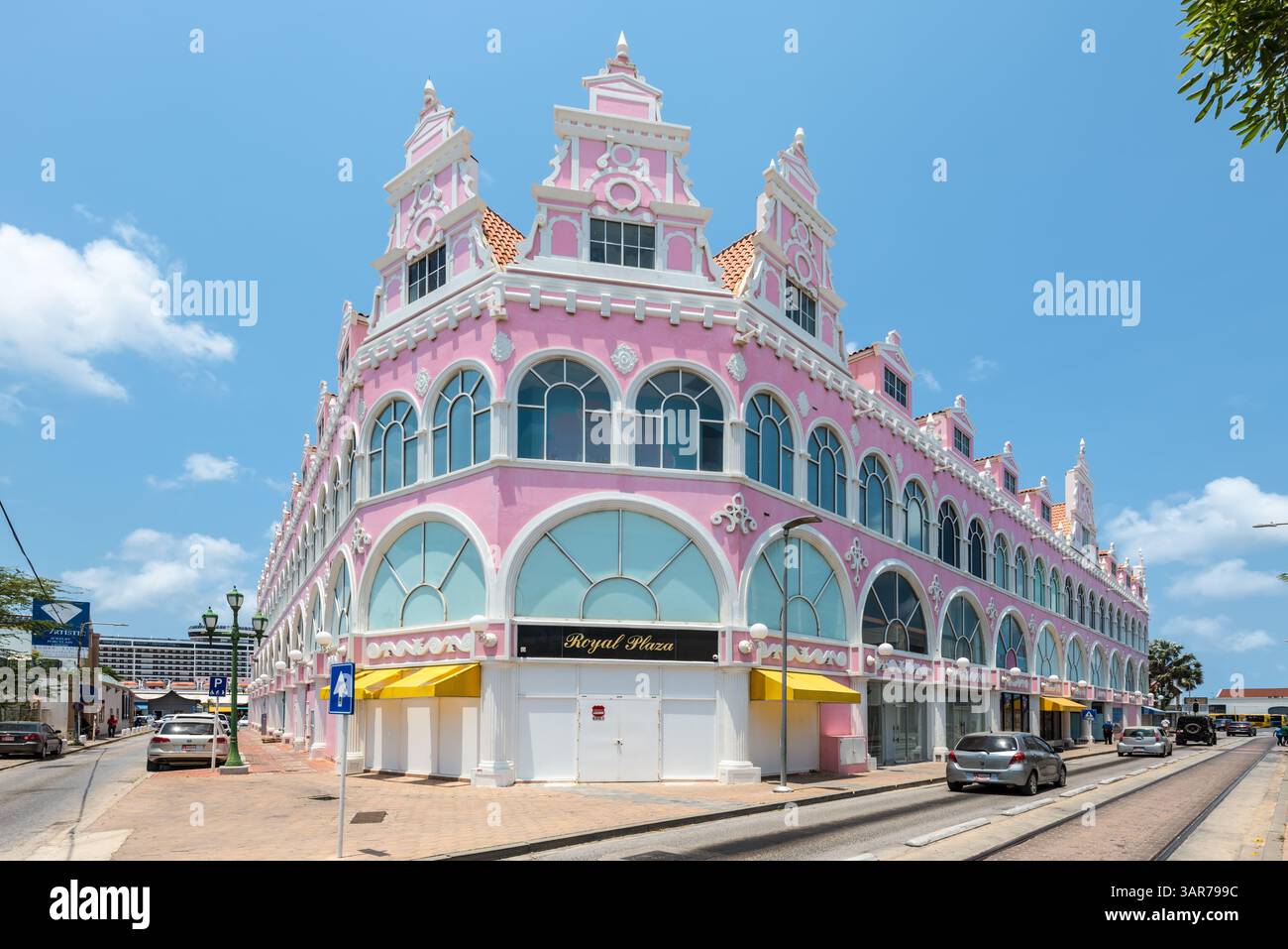 Oranjestad, Aruba - April 11, 2024: The beautiful Dutch colonial ...