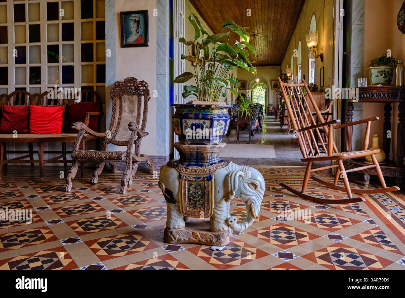 India, State of Goa, Chandor, Menezes Braganca House, Portuguese ...