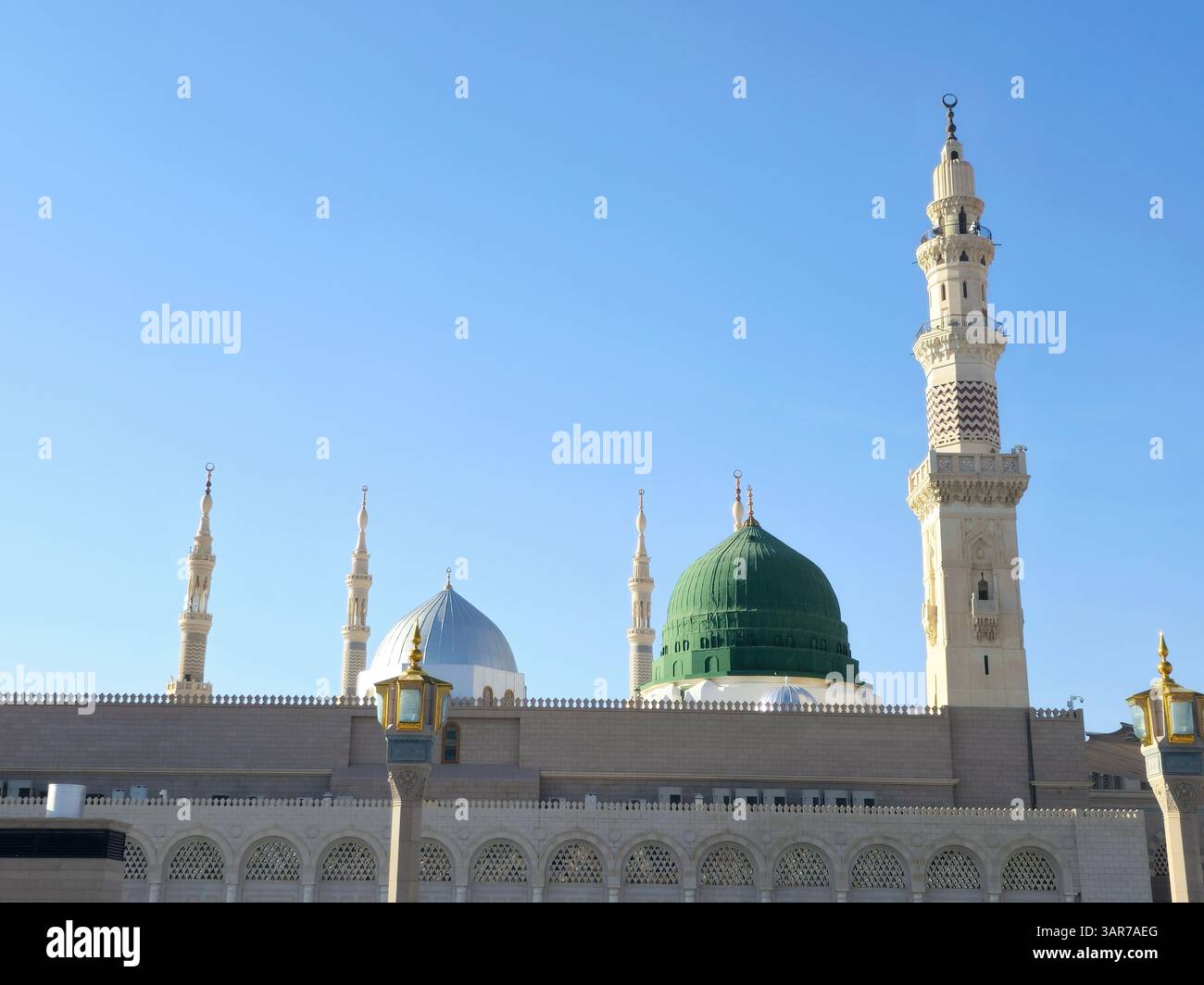 The Prophet's Mosque al-Masjid al-Nabawi, the second mosque built by ...
