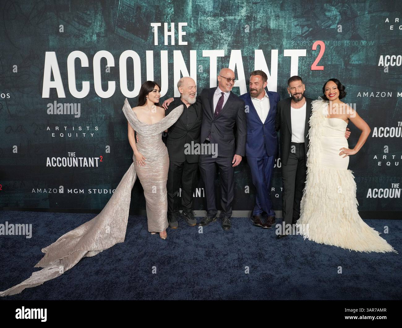 (L-R) THE ACCOUNTANT 2 Cast & Crew - Daniella Pineda, J. K. Simmons ...