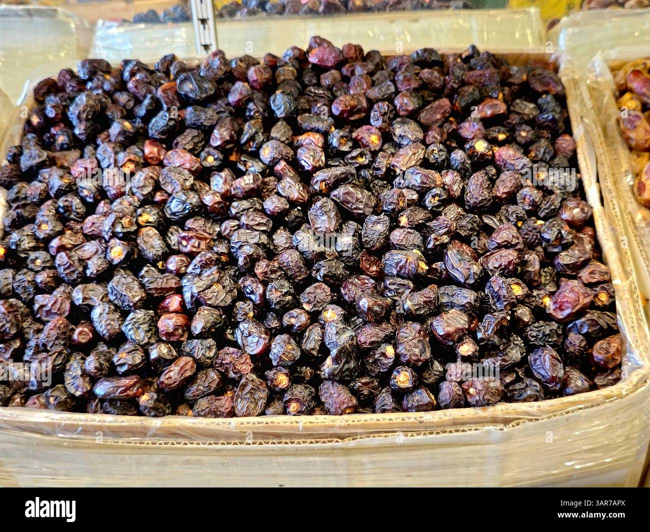 Edible sweet fruit dates, the date palm Phoenix dactylifera, Madinah ...