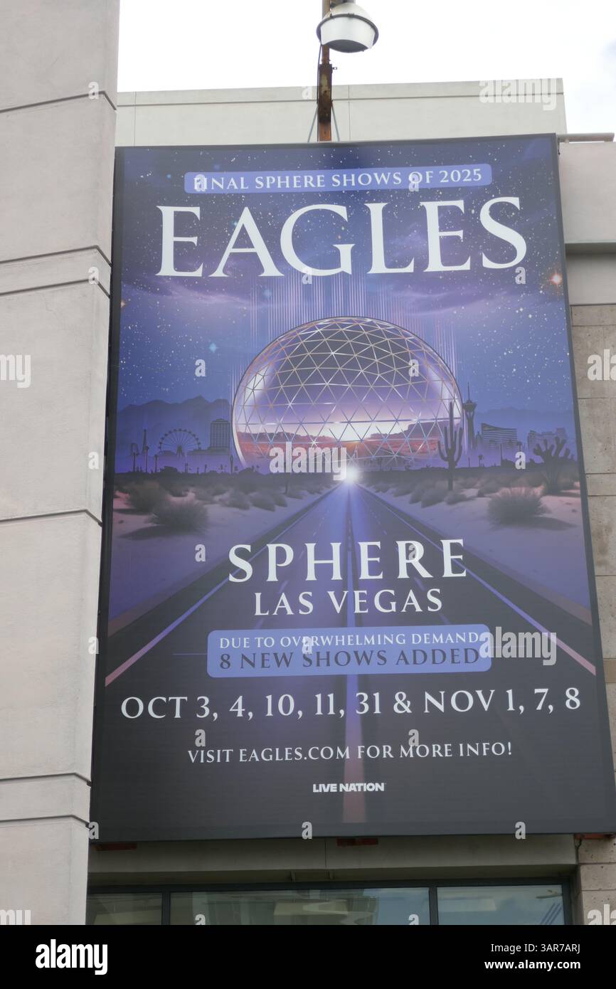 Los Angeles, California, USA 16th April 2025 Eagles Sphere Las Vegas ...