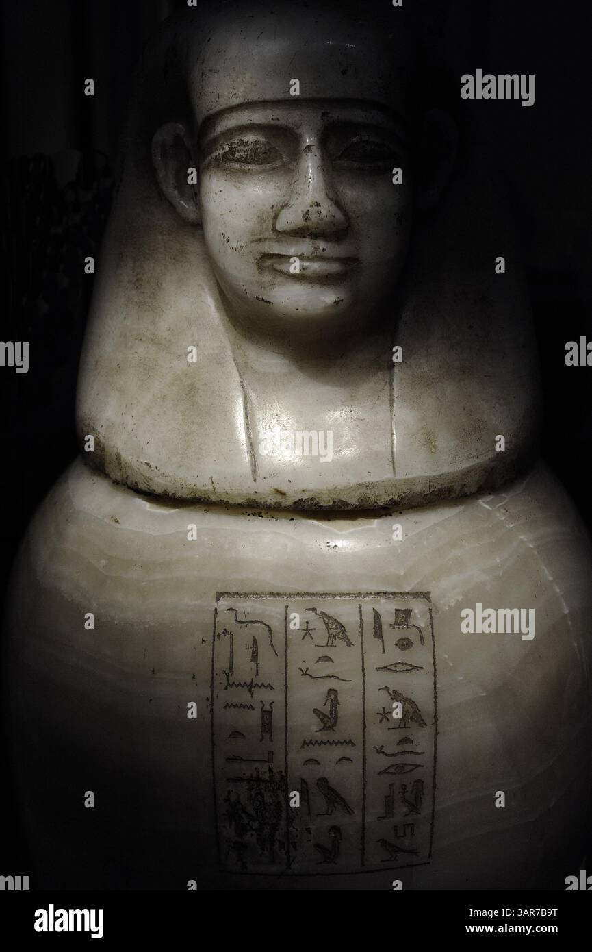 Canopic jar of large size which contained the mummified organs of a ...