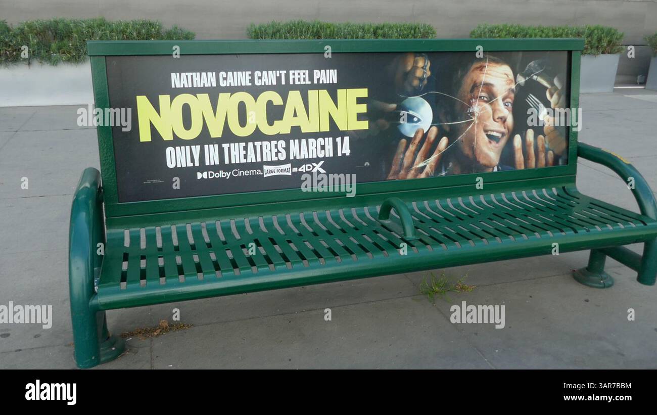 Los Angeles, California, USA 16th April 2025 Jack Quaid Novocaine Bus ...