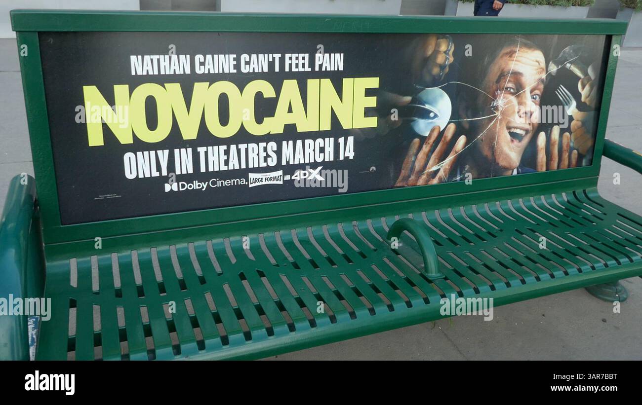 Los Angeles, California, USA 16th April 2025 Jack Quaid Novocaine Bus ...