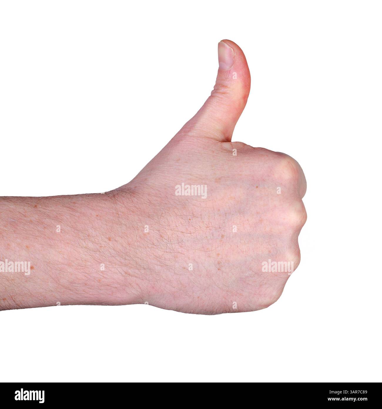 Hand Showing Thumbs Up Positive Gesture Stock Photo - Alamy